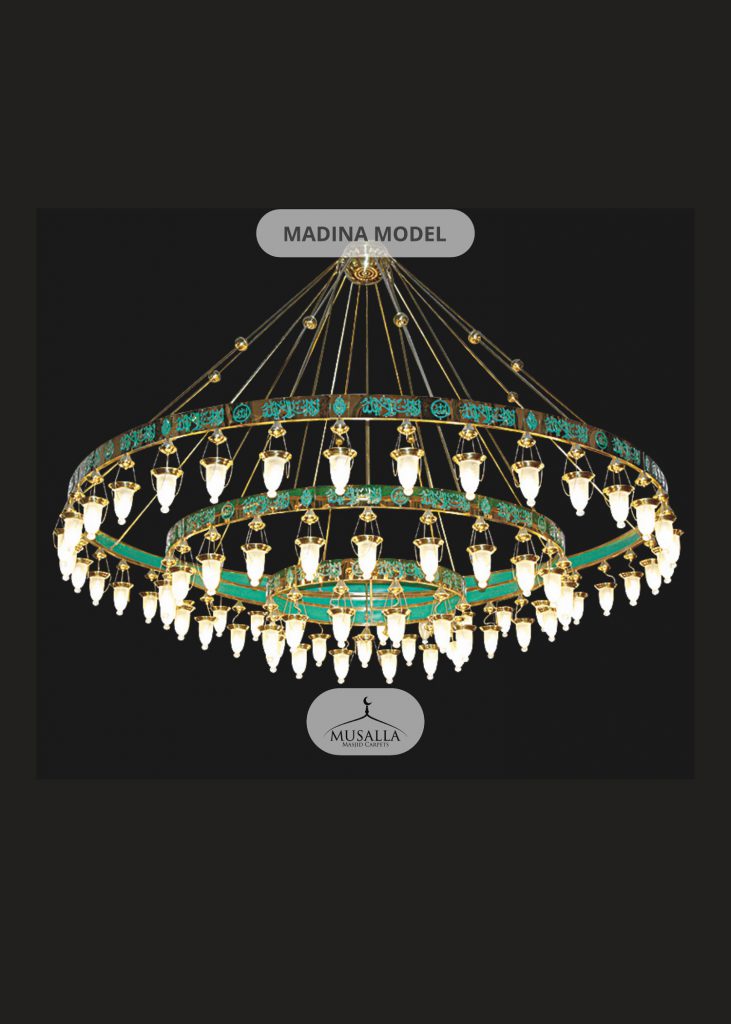 Madina Model Chandeliers | Chandeliers | Musall Masjid Carpets ...