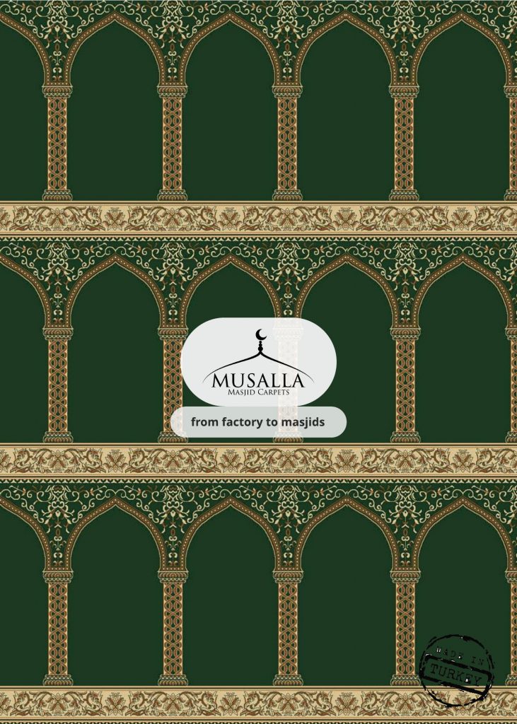 Green Hira Masjid Carpet | Mosque Prayer Carpet | Musalla Masjid ...